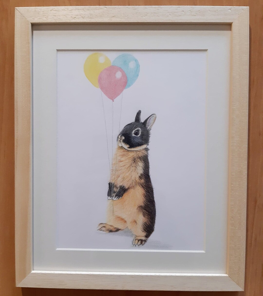 Rabbit With Colored Pencils. - Etsy