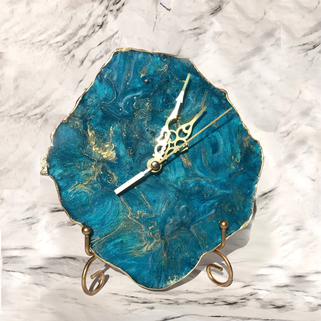 Handmade Geode Inspired Clock - Etsy
