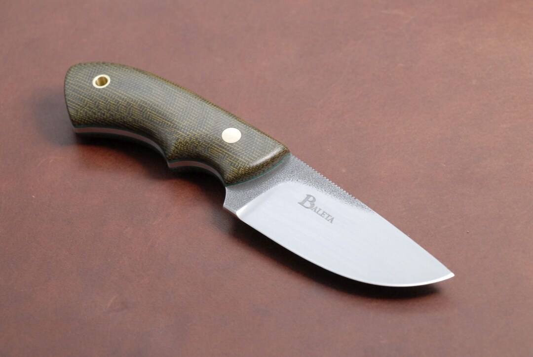 Handcrafted the 'meerkat' Hunter Edc/utility/neck Knife With Green ...
