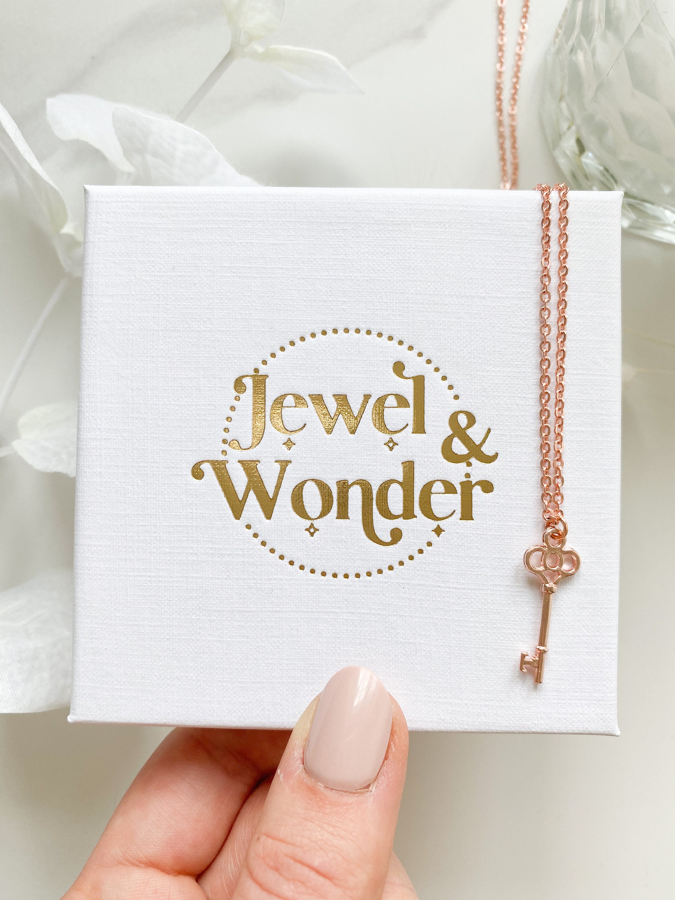 Rose Gold Key Necklace 21st Birthday Gift Dainty Key | Etsy UK