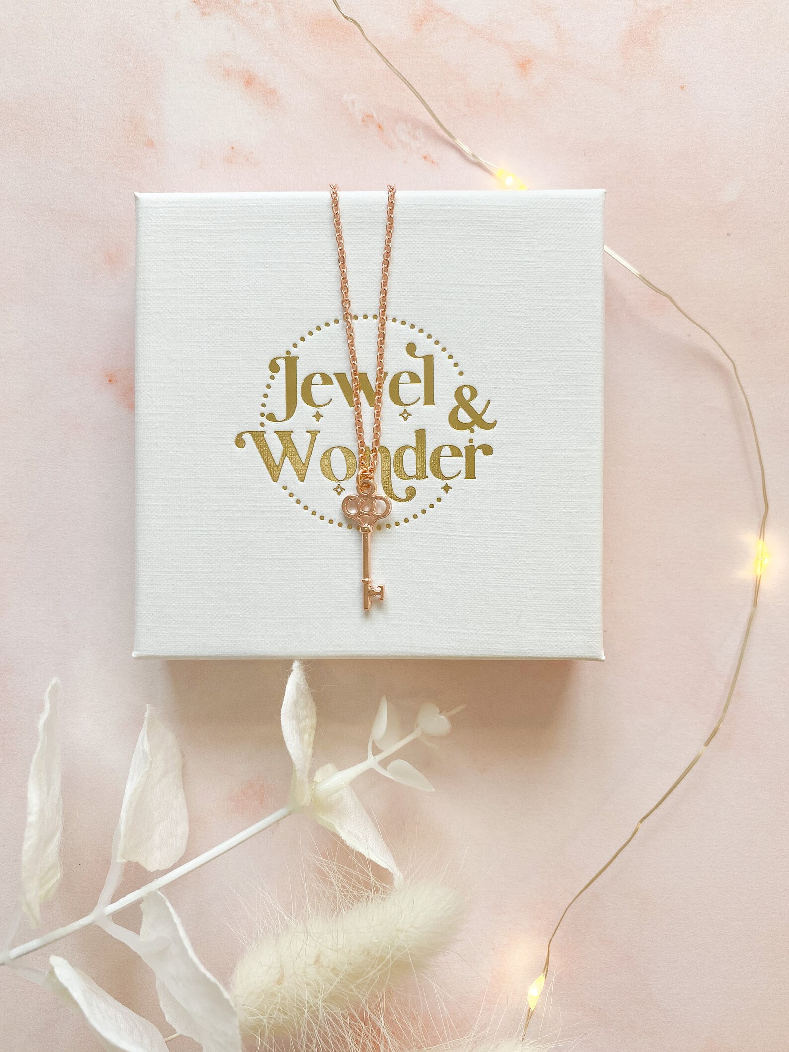 Rose Gold Key Necklace 21st Birthday Gift Dainty Key | Etsy UK