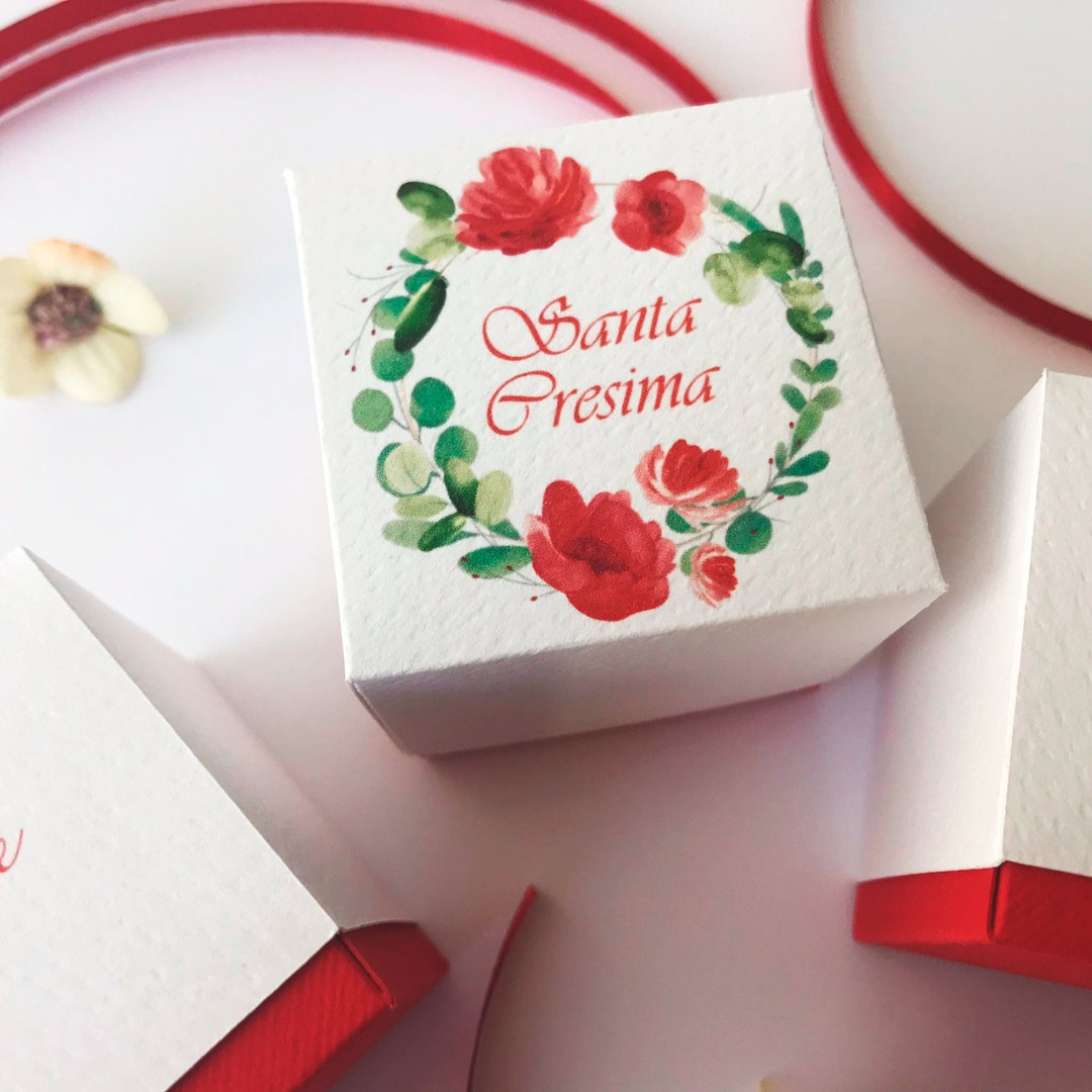 Confirmation Confetti Boxes in Red, Communion Favors, Holy Confirmation ...