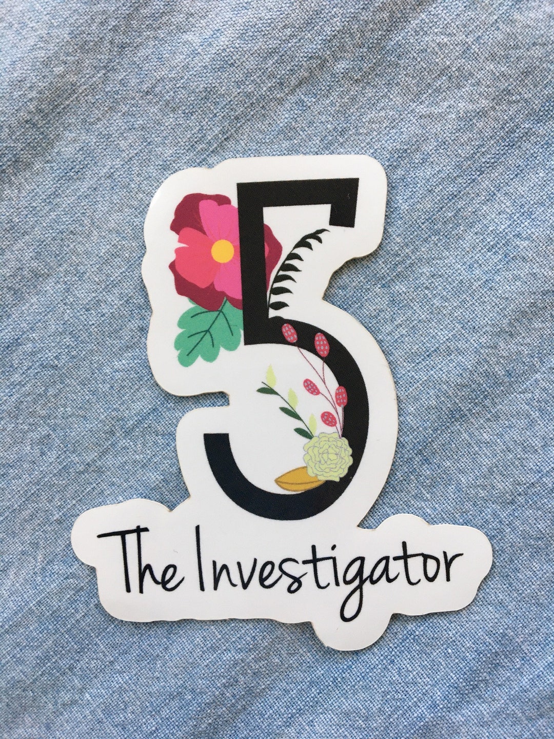 Enneagram 5 Sticker/ Enneagram Type 1 2 3 4 5 6 7 8 9 Floral Stickers ...