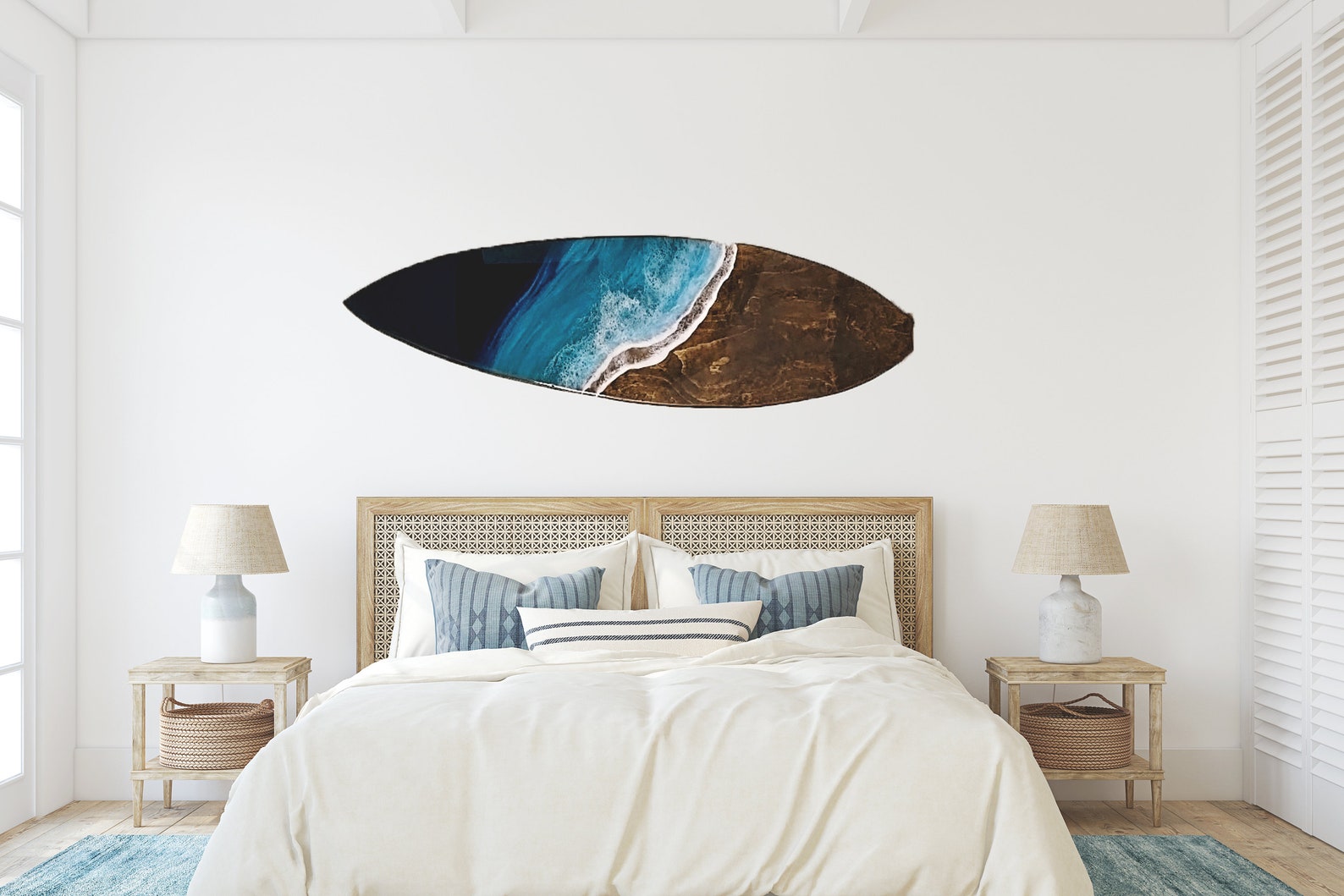 Ocean Resin 5' Wooden Surfboard. Hand Poured Resin on a Pine Surfboard ...