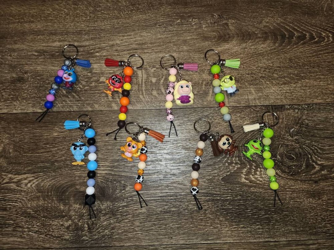 Disney Doorables Muppets Figures Keychains Silicone Beads and Tassels ...