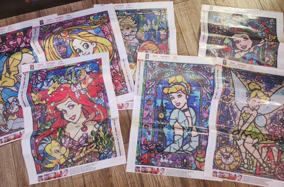 Princess Diamond Art Kits All Supplies Included Adult DIY - Etsy