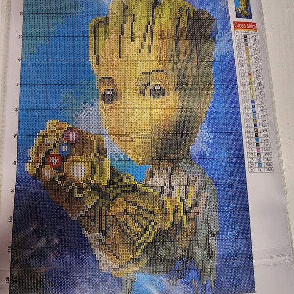 Groot Cross Stitch - Etsy