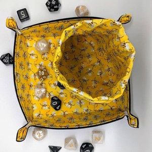 Hello Bees / Reversible Collapsible Dice Tray / Bees / Critters ...