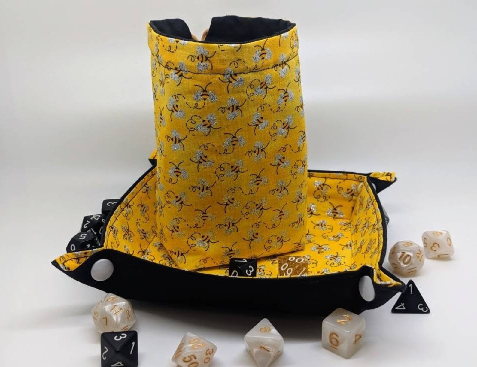 Hello Bees / Reversible Collapsible Dice Tray / Bees / Critters ...