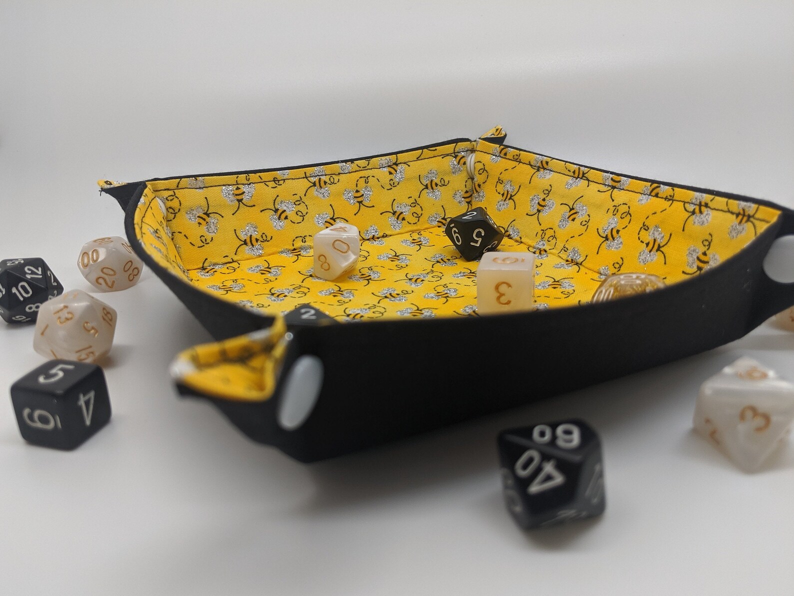 Hello Bees / Reversible Collapsible Dice Tray / Bees / Critters ...