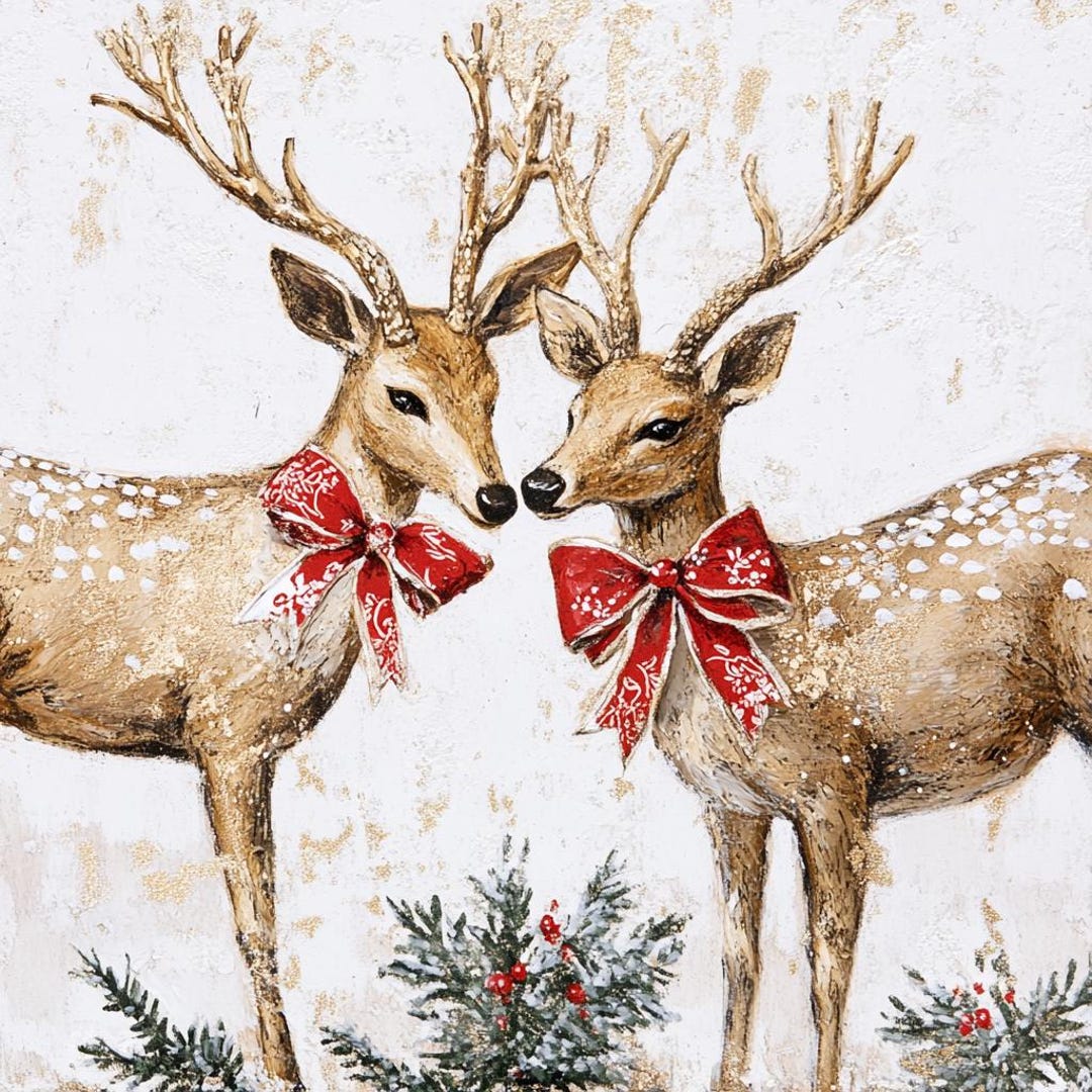 Christmas Deer Sign for Crafting, Winter Wreath Sign, Wildlife Wall ...