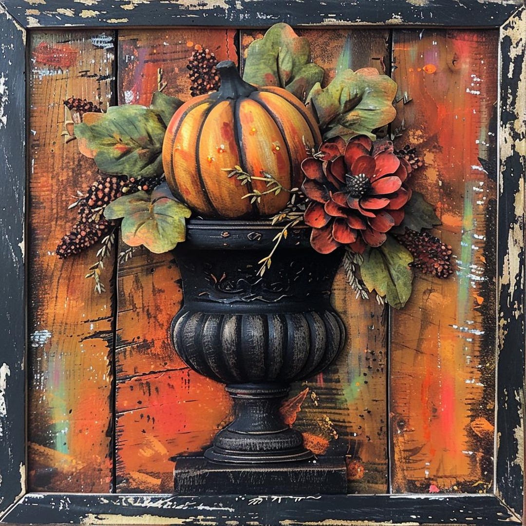 Fall Sign for Crafting, Fall Wreath Sign, Fall Wall Decor, Traditional ...