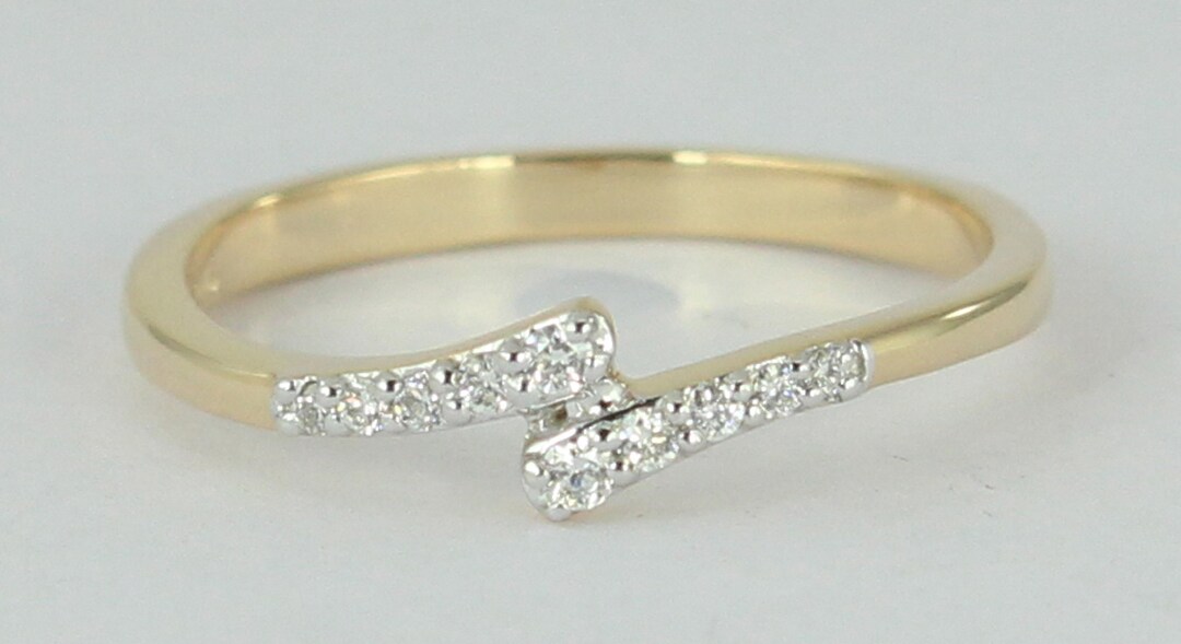 18k Gold Plated Double Twist Ring, Anniversary Gifted Ring, Dainty ...
