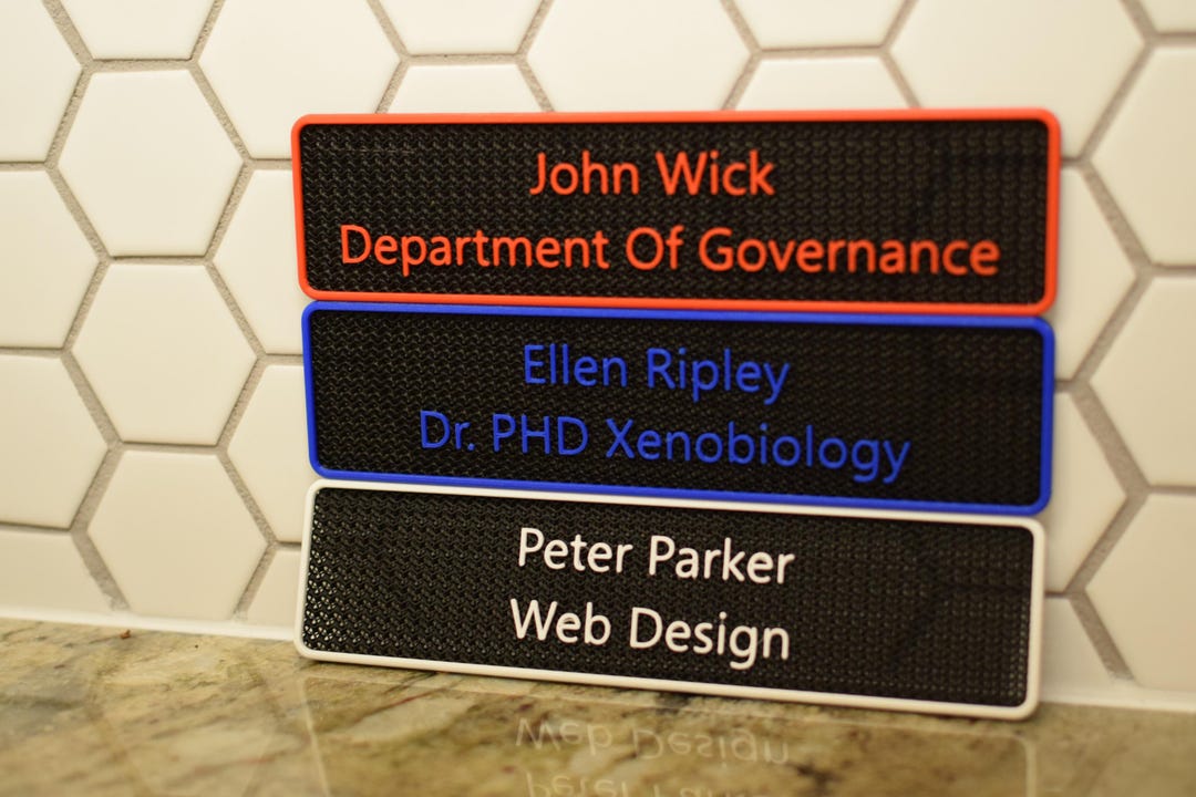 Custom 3D Printed Name Plate — See-through | Personalized Desk Sign ...