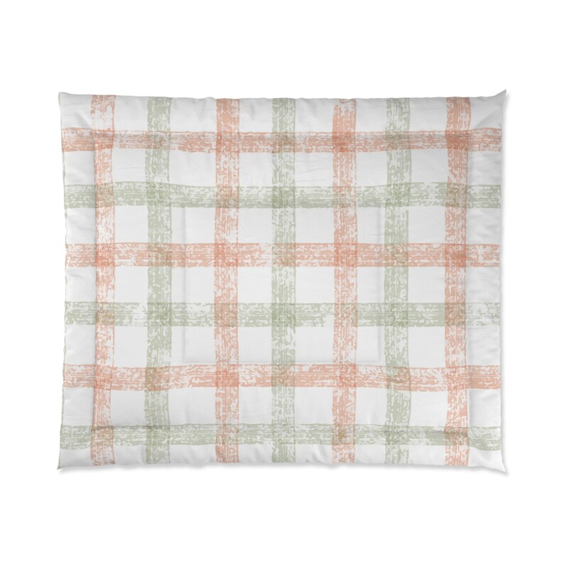 Gingham Plaid Sherpa Comforter Super Soft Plush and Cozy Comforter for ...