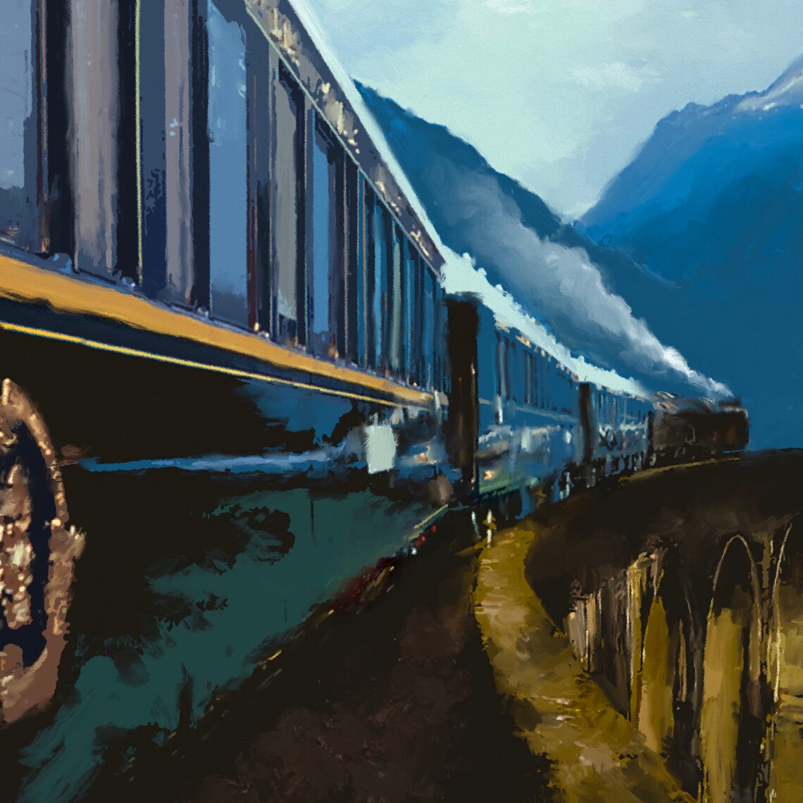 Orient Express, Art Print and Greetings Card - Etsy