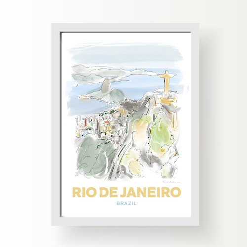 Rio De Janeiro Map Print Minimalistic Wall Art Poster City | Etsy