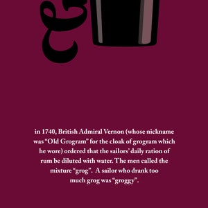 Groggy Nautical Saying Art Print - Etsy UK