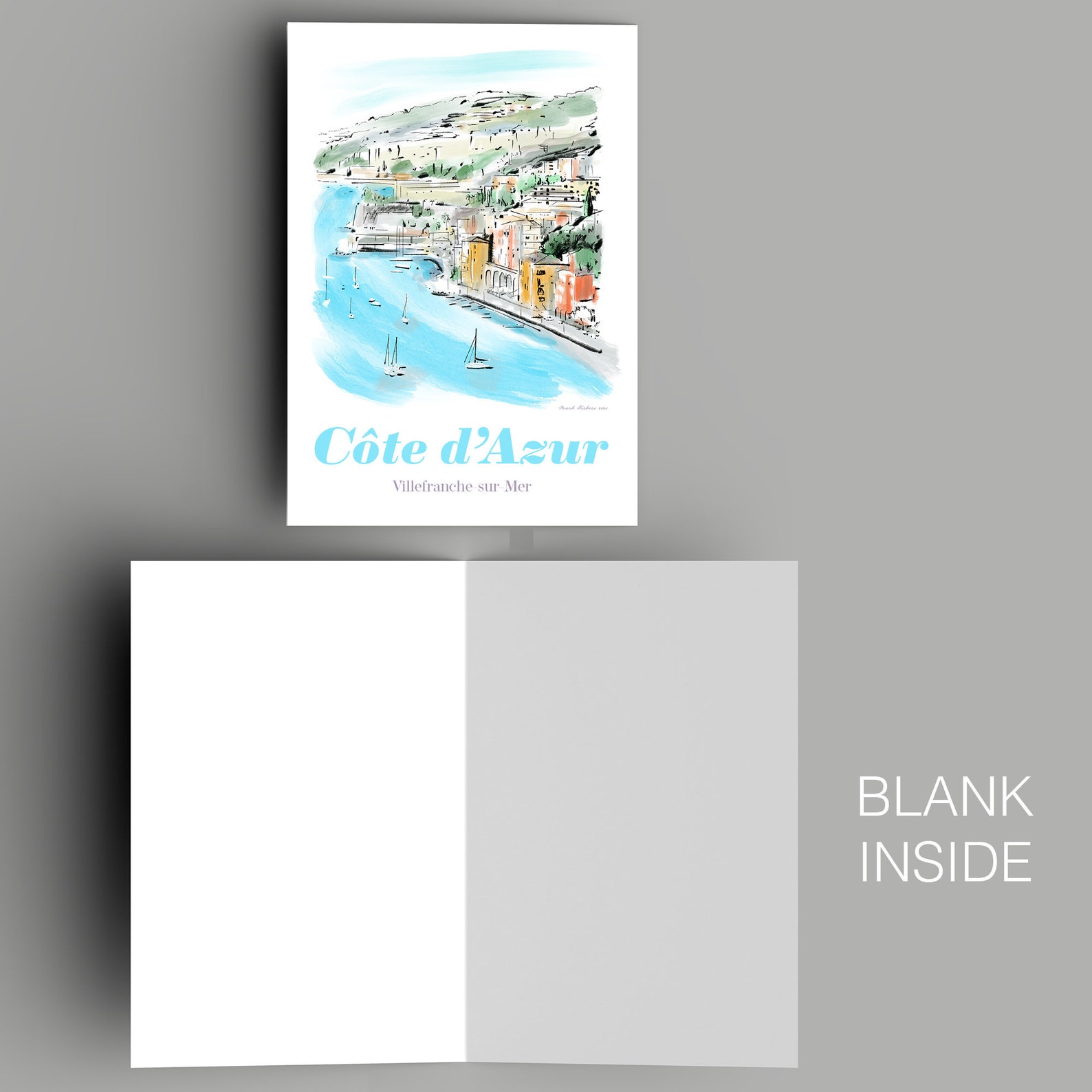 French Riviera Greetings Card - Etsy UK