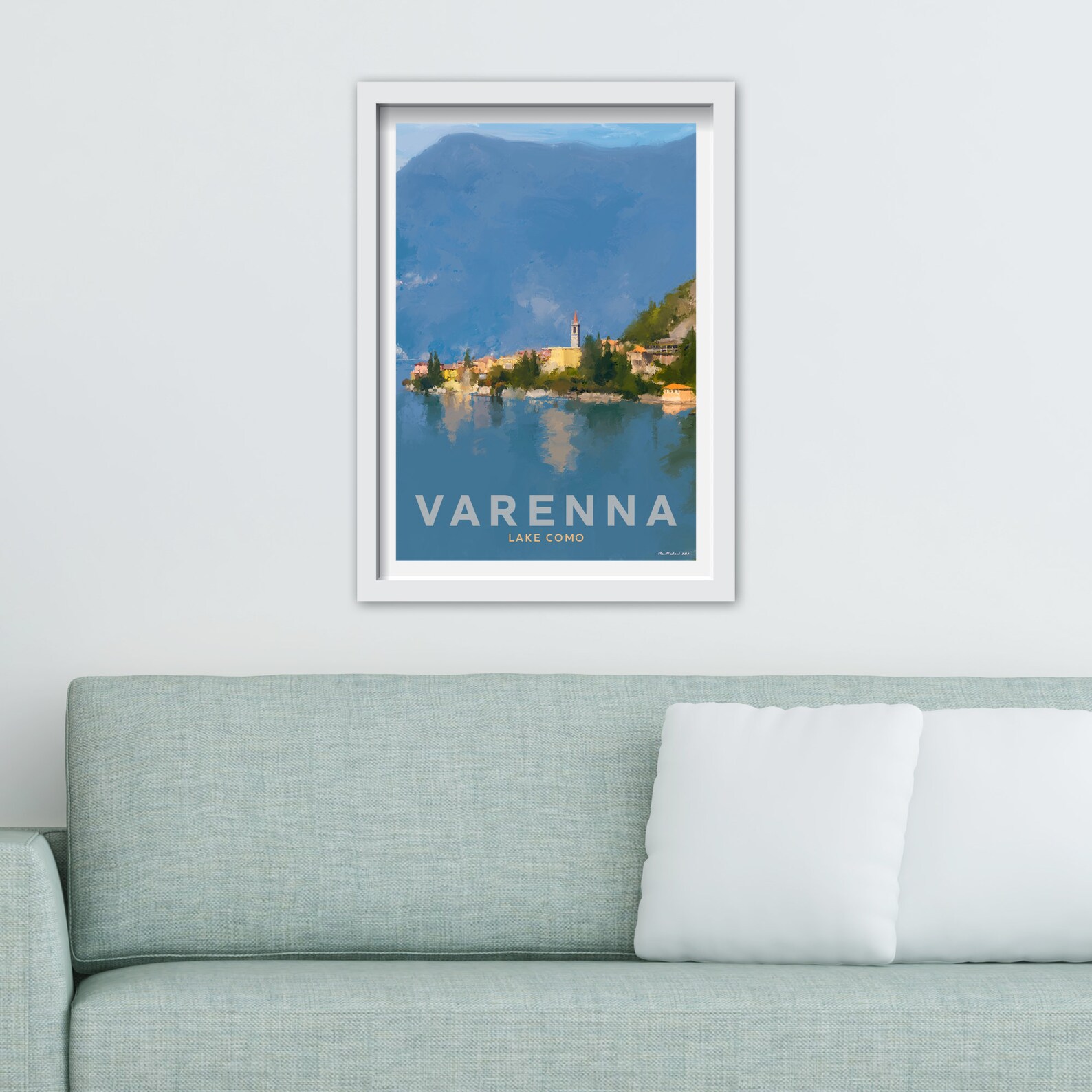 Varenna, Lake Como, Italy Art Print and Greetings Card - Etsy
