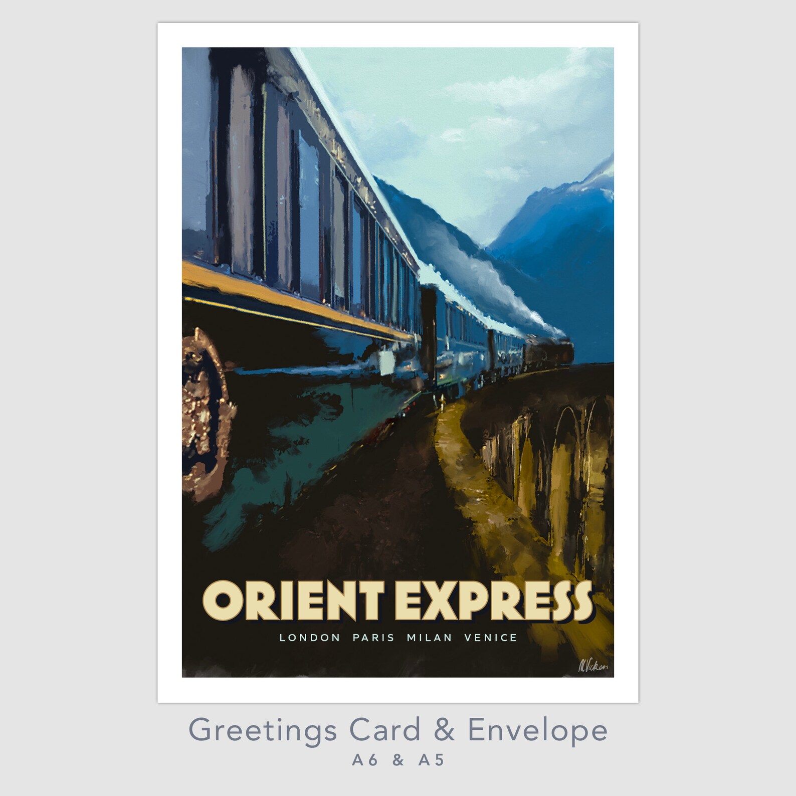Orient Express, Art Print and Greetings Card - Etsy UK