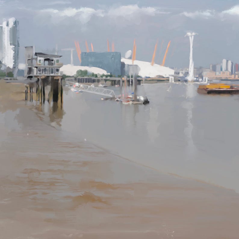 Greenwich Riverside London Art Print & Greetings Card - Etsy