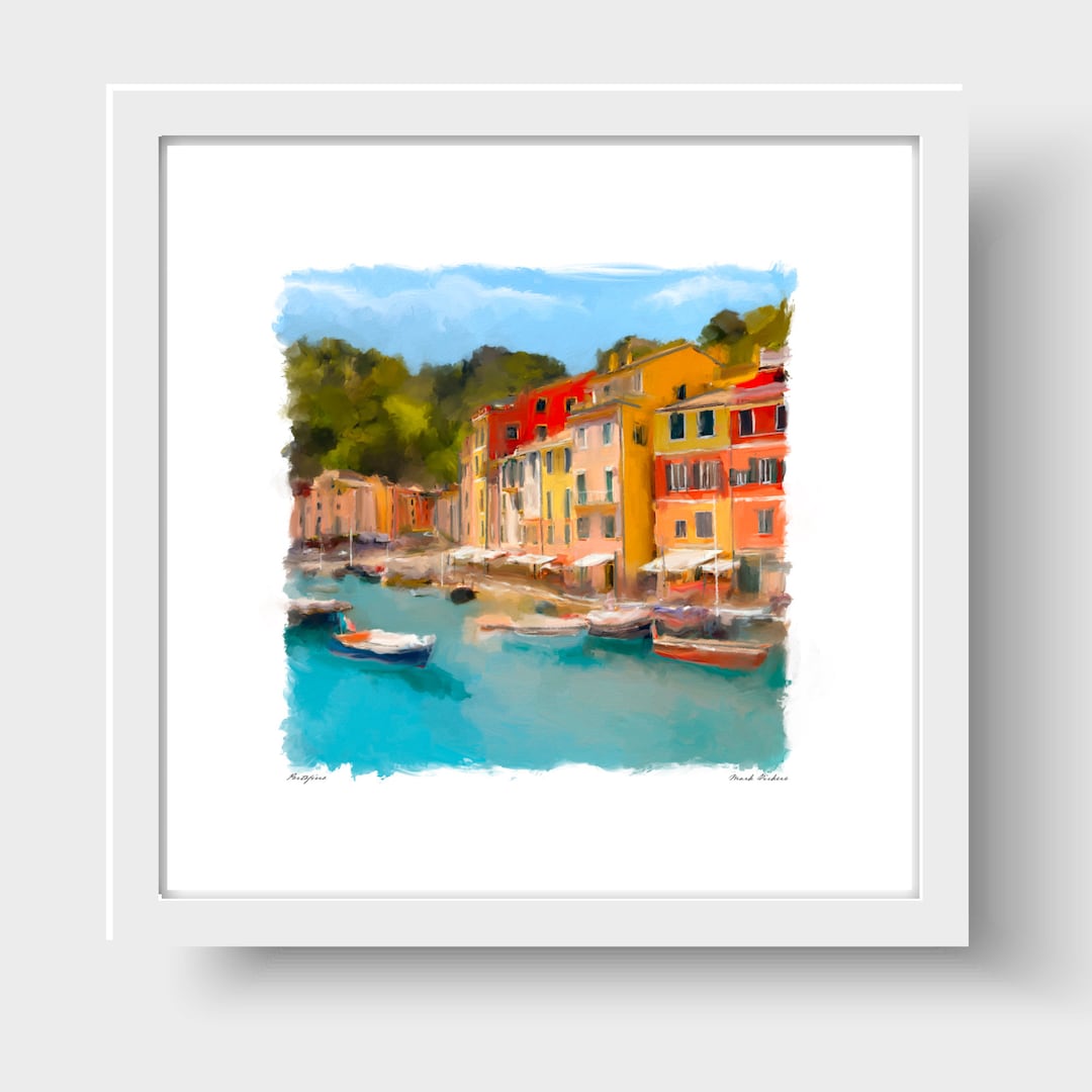 Portofino, Italy Art Print & Greetings Card - Etsy