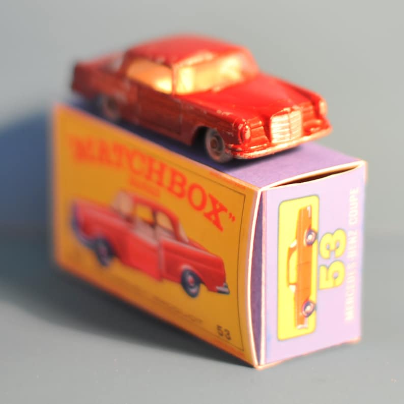 Vintage Matchbox Lesney No 53B Maroon Red Mercedes Benz 220SE 1963 With ...