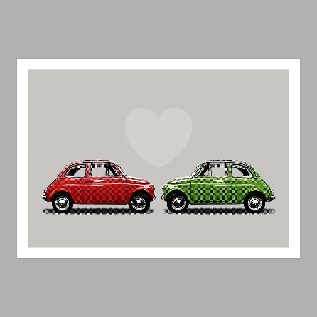 Love Fiat 500 Greetings Card - Etsy