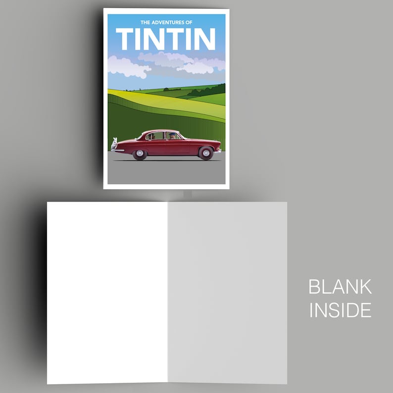 Tintin Greeting Card - Etsy