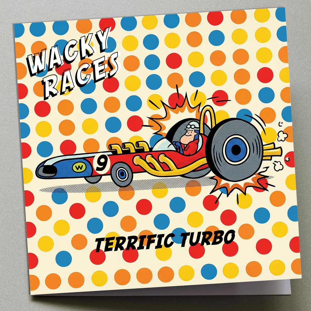 Personalised Birthday Card - Wacky Races No.9 - Etsy