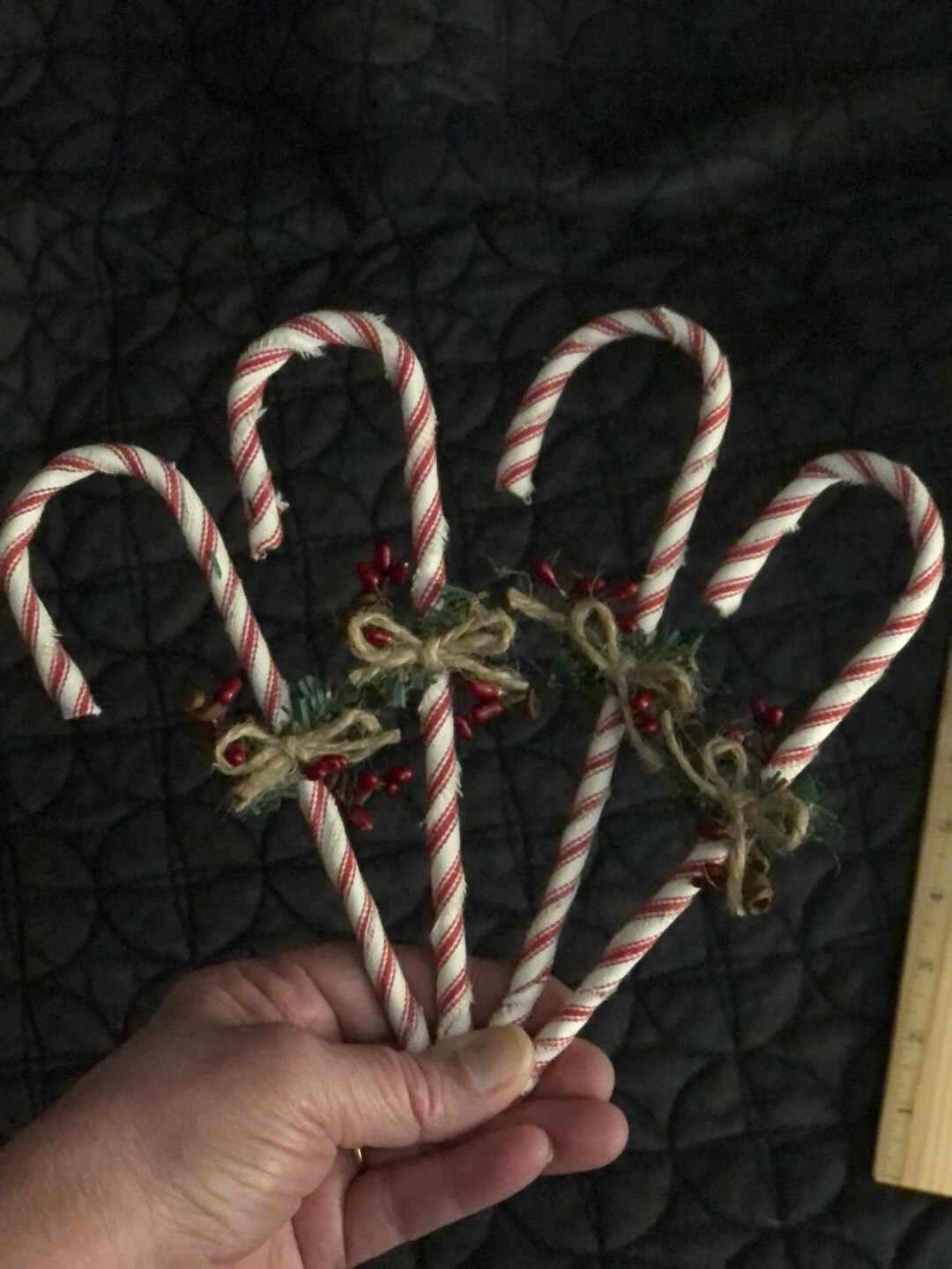 FAUX PRIM Red/white Pep-o-mint Candy Canes Country Christmas, Farmhouse ...