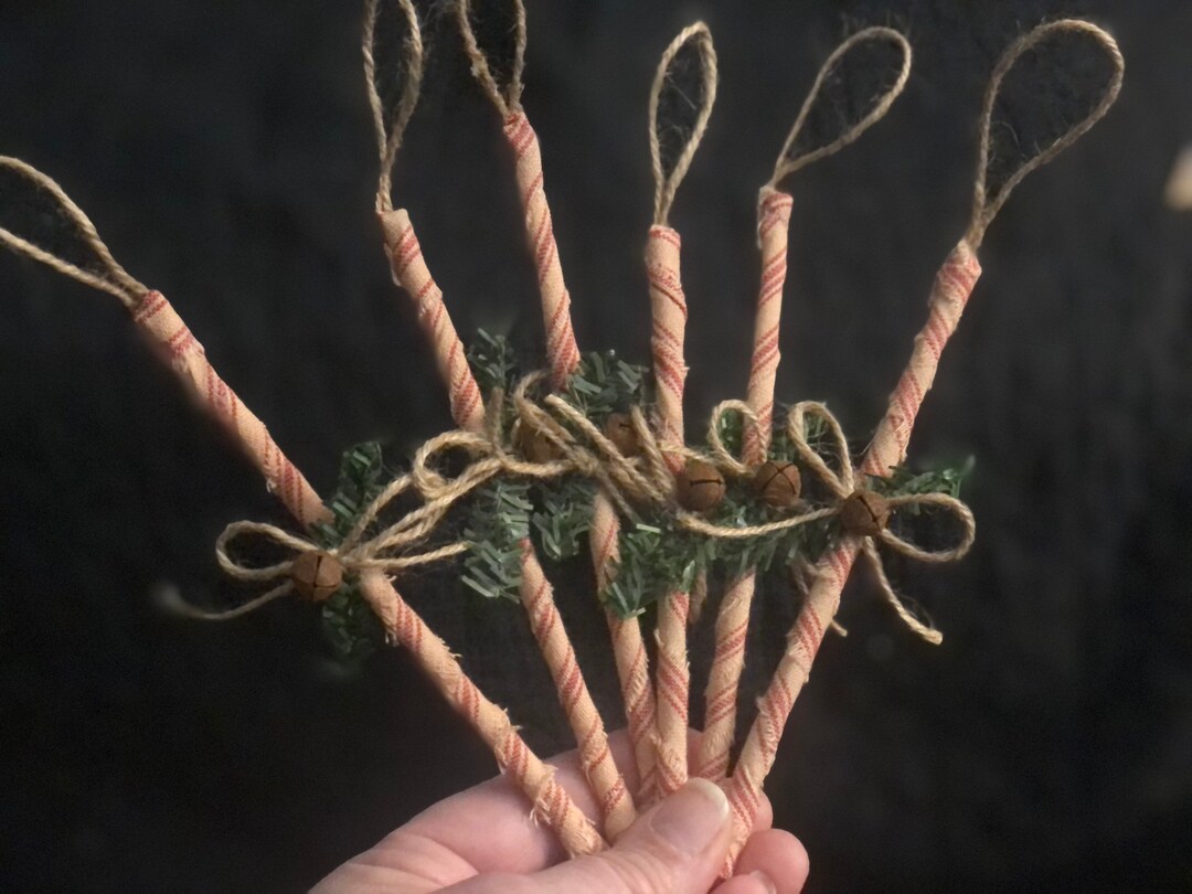 FAUX PRIMITIVE Pep-o-mint Sticks, Country Christmas, Farmhouse ...