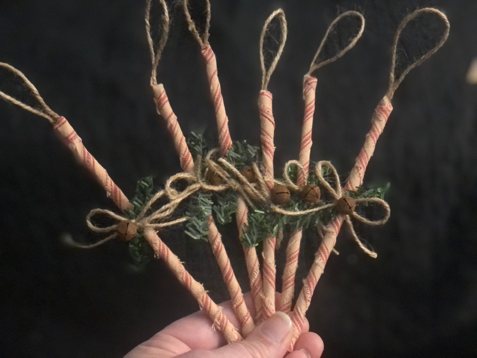 FAUX PRIMITIVE Pep-o-mint Sticks, Country Christmas, Farmhouse ...