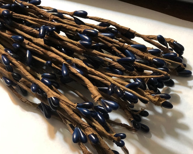 12 Inch Pip Berry Picks Set of 3, Burgundy Navy Blue & Mustard Pip ...