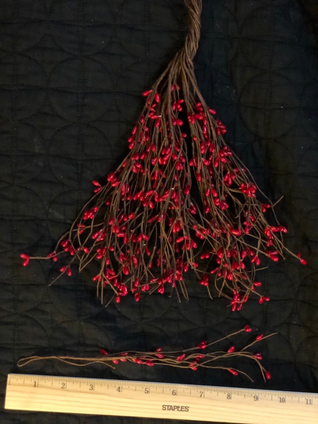 15 Picks -RED Christmas Pip Berry PICKS 9” Primitive Rustic Americana ...