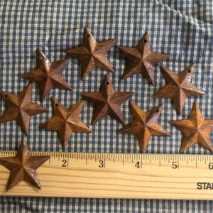 Prim Rust Set of 10, 25, or 50 Metal Stars Each (1.5”) Americana ...