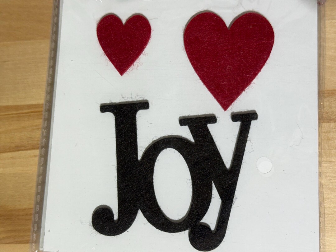 Felt JOY Sign With Hearts: Country Farmhouse Christmas Decor - Etsy