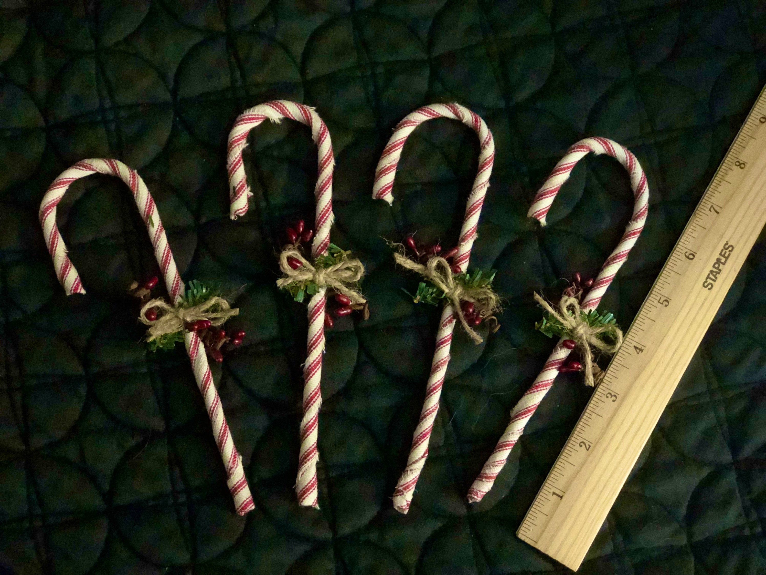 FAUX PRIM Red/white Pep-o-mint Candy Canes Country Christmas, Farmhouse ...