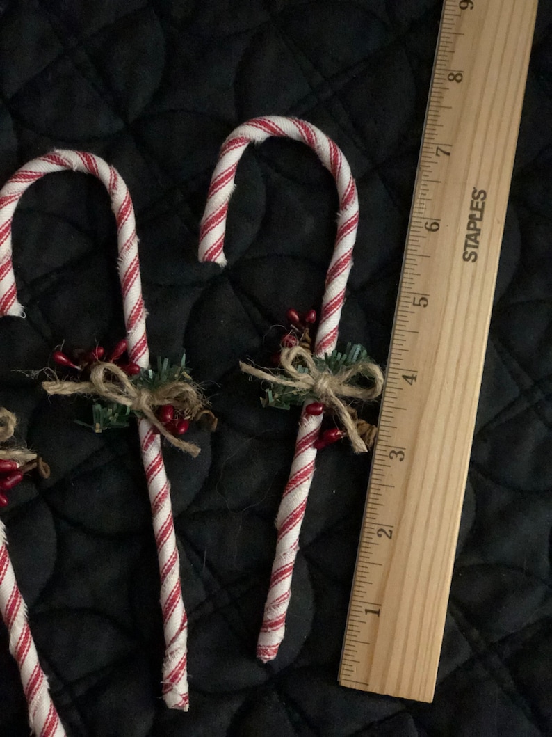 FAUX PRIM Red/white Pep-o-mint Candy Canes Country Christmas, Farmhouse ...
