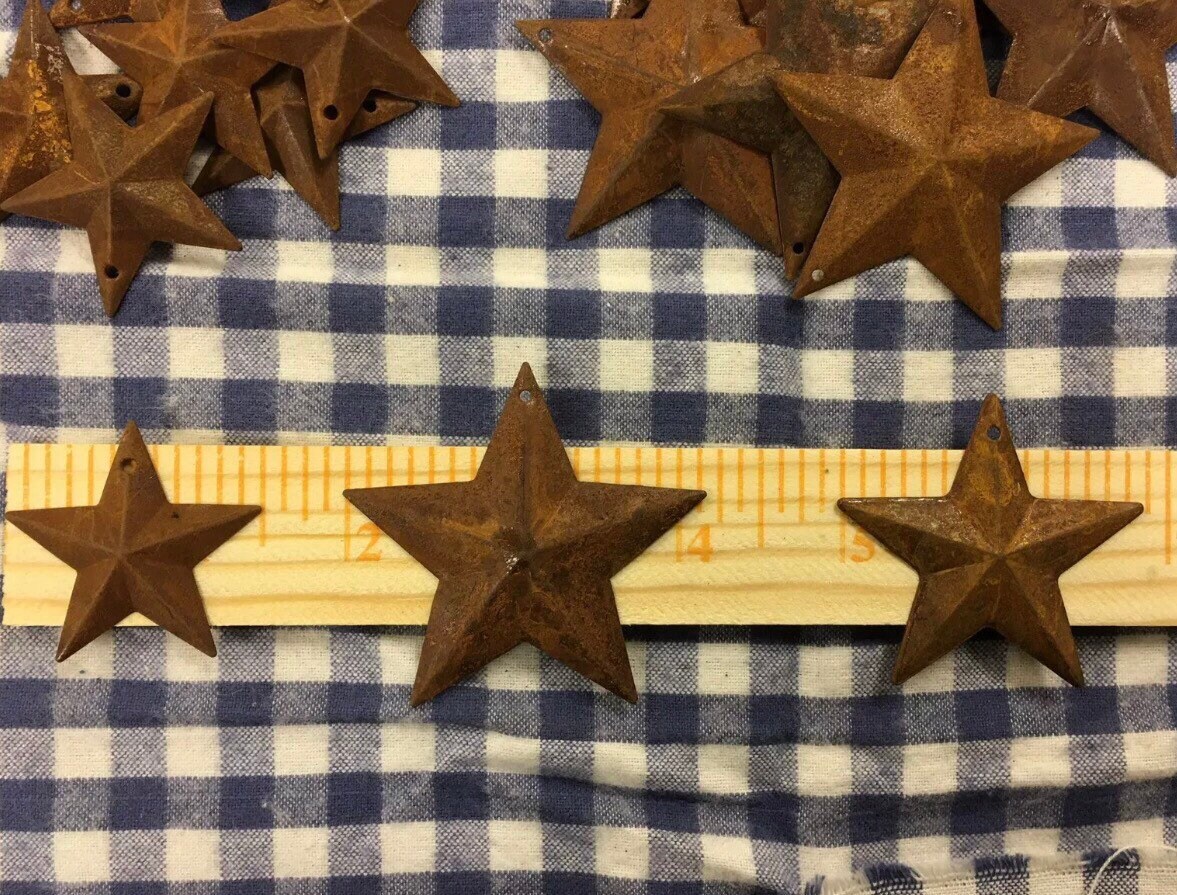 Primitive Smalls-set of 30 Metal Stars 10 Each 2.25 2 1.5 - Etsy