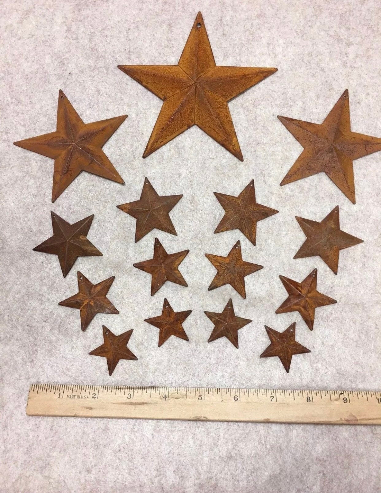 15 Pcs Metal Barn Stars Rustic Floral Crafts - Etsy