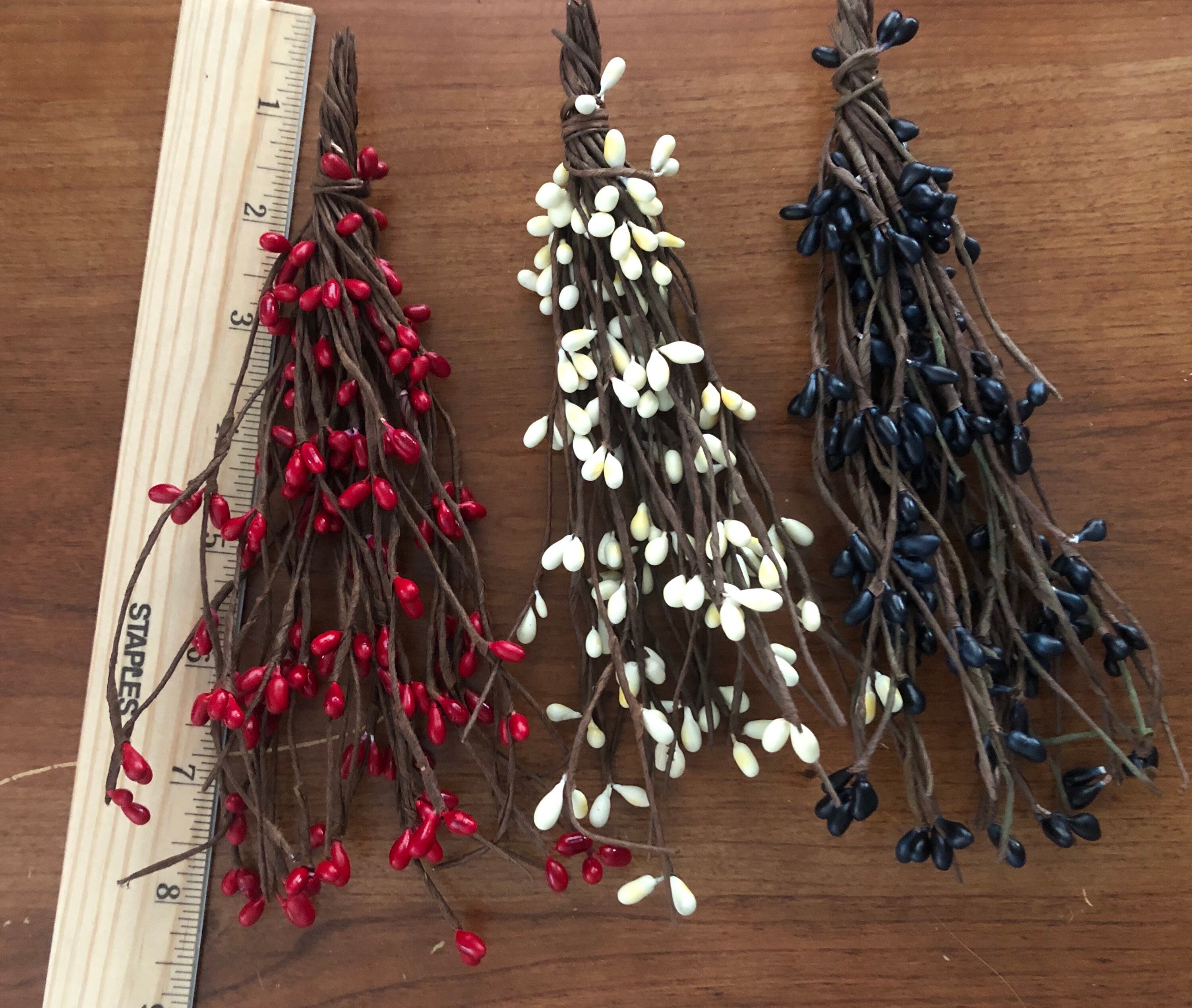 Americana Pip Berry Strands 75 Pieces 25 Each Color RWB - Etsy