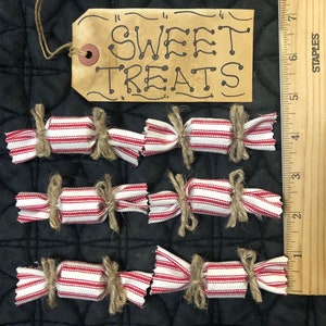 FAUX Candies- Set of 6, Peppermint Candy Country Christmas, Winter ...