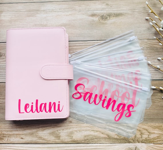 Custom PINK A6 Budget Binder With Cash Envelopes Personalized - Etsy