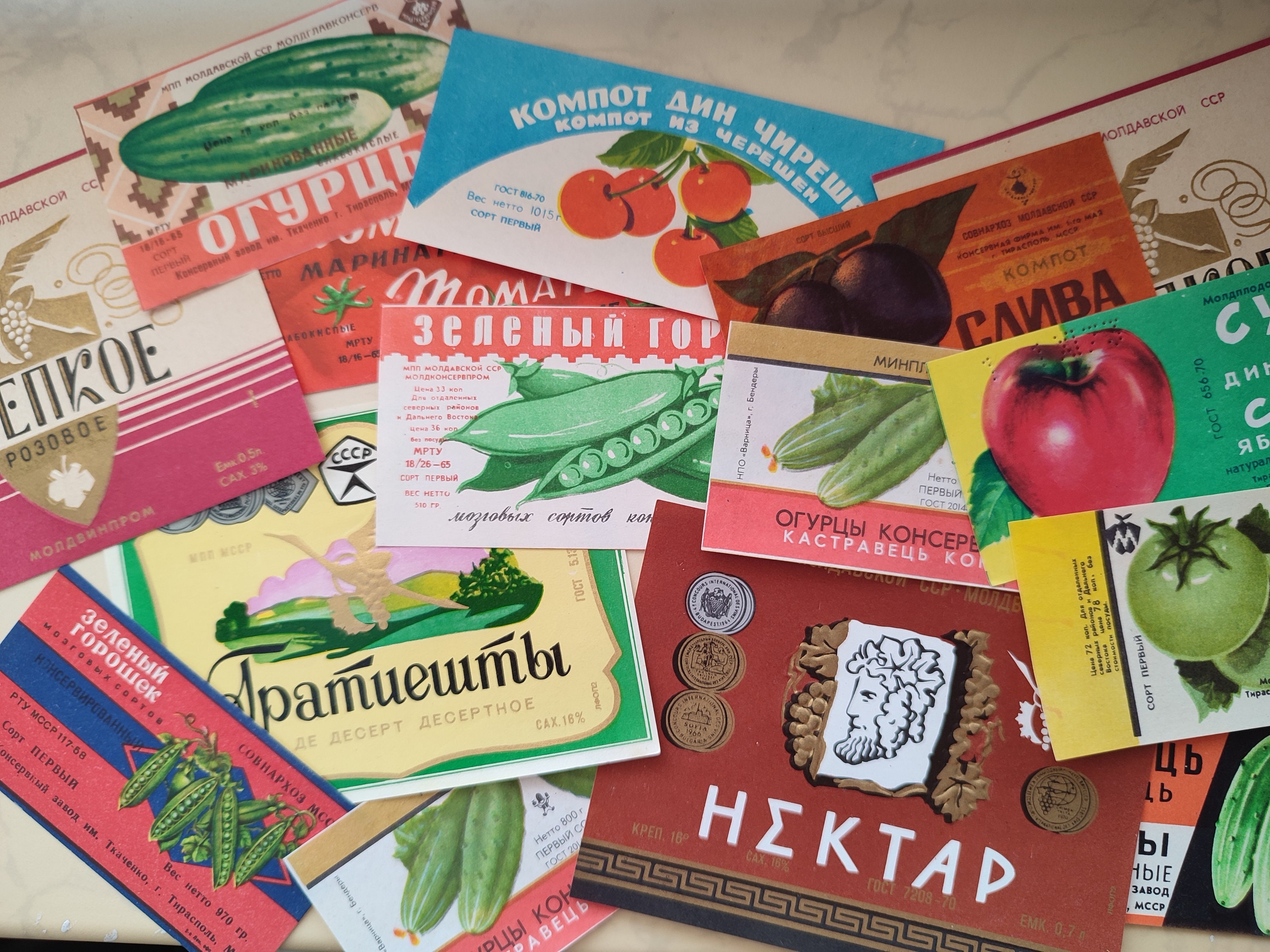 VINTAGE FOOD LABELS, Original Retro, Fruit Vegetables Wine - Etsy