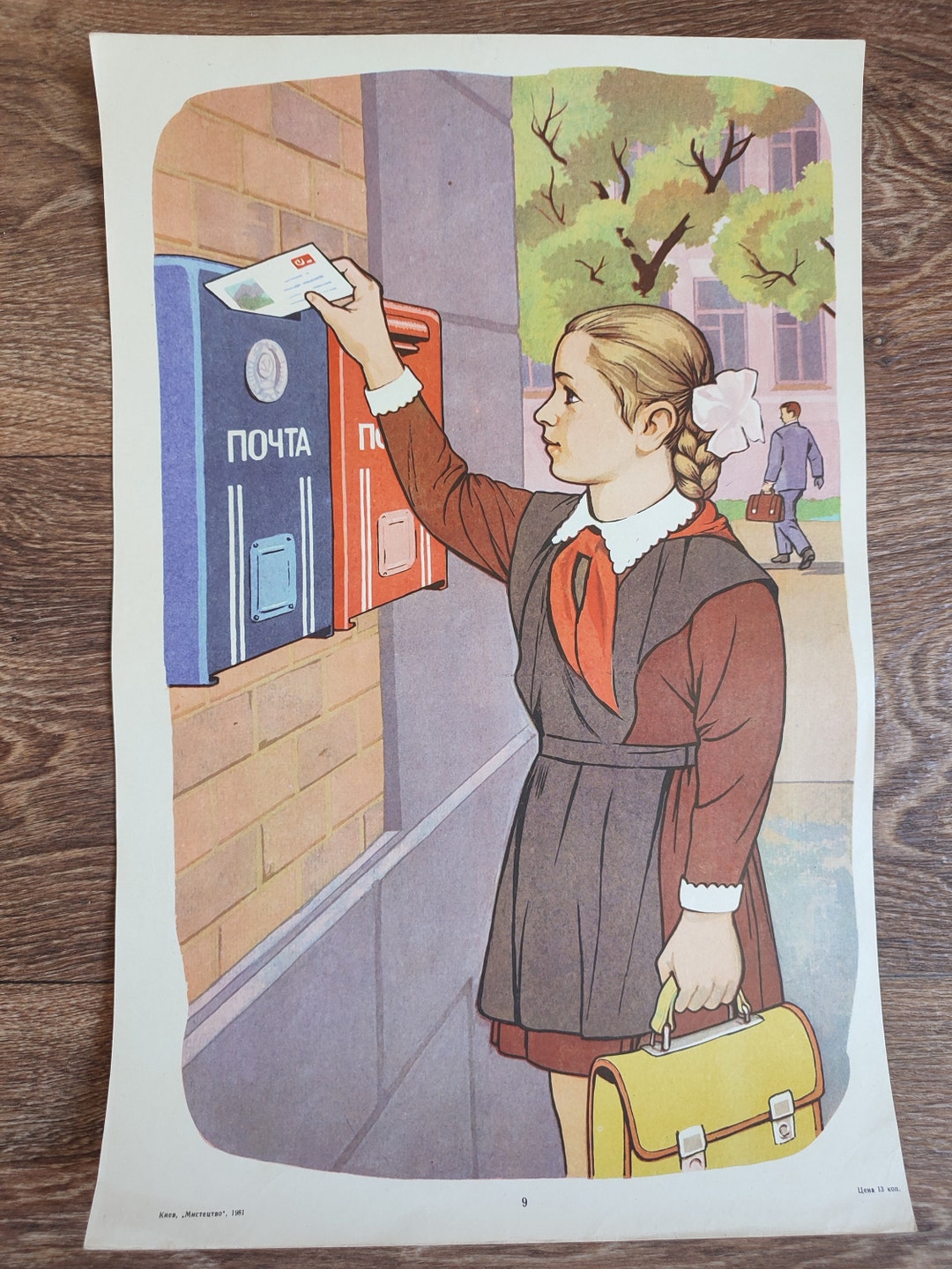 ORIGINAL TRAVEL POSTER, Postman, Russian Poster, - Etsy