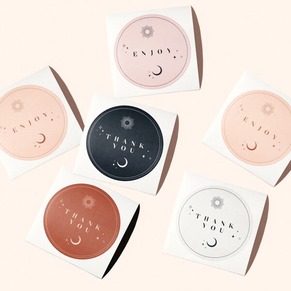 Thank You Stickers - Etsy