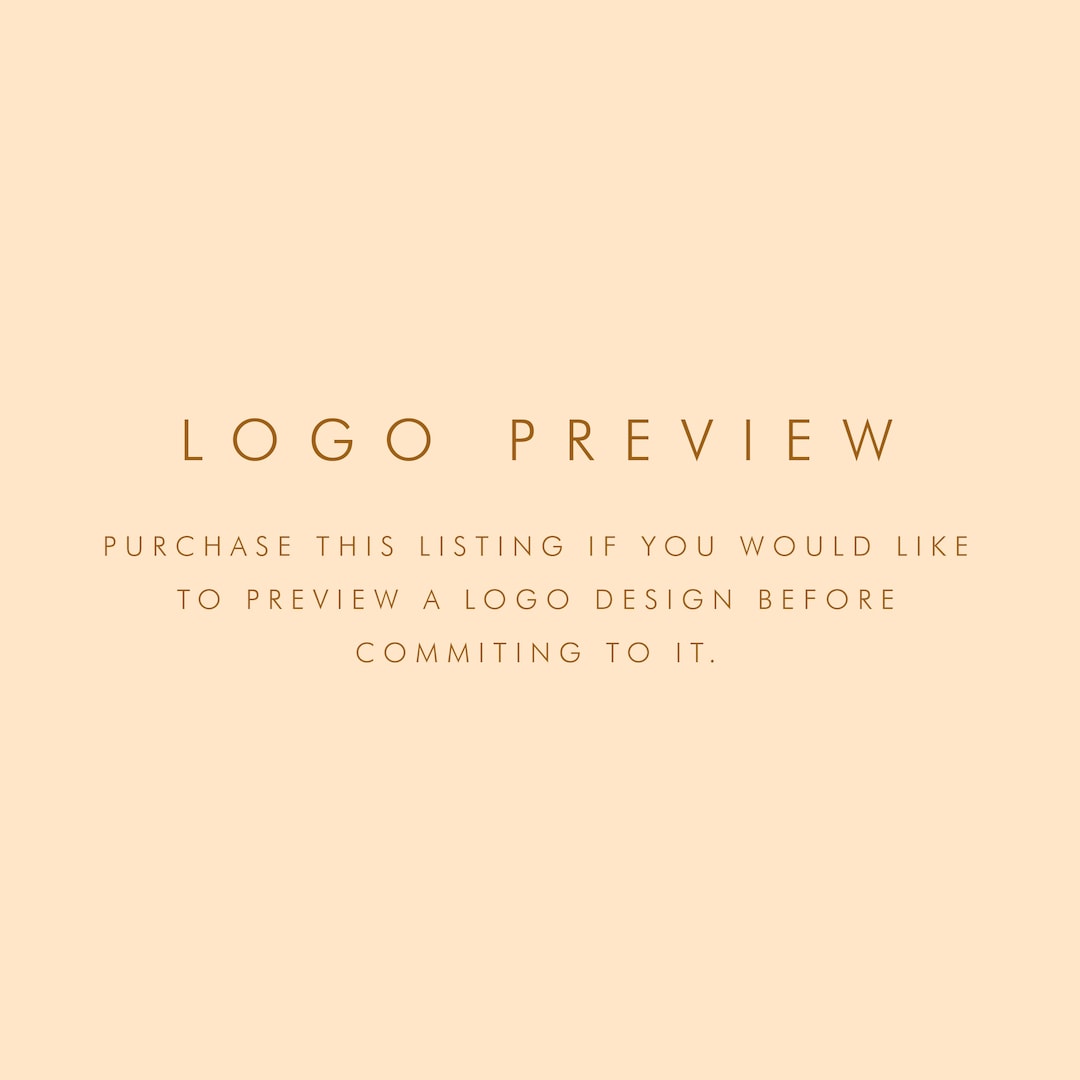 Logo Design Preview for Etsy Shop - Customisable and Professional - Etsy