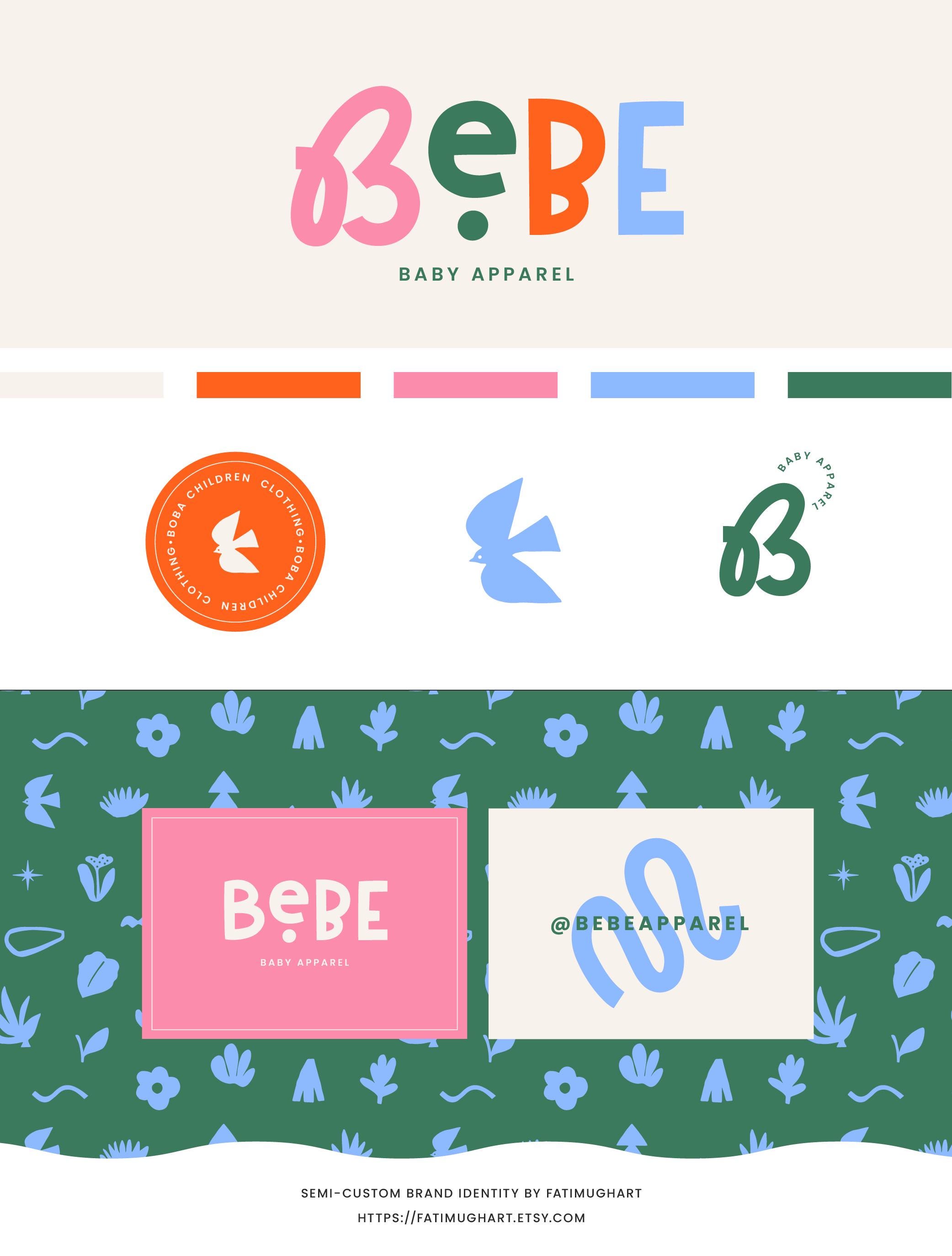 Premade Baby Brand Logo Kit: Custom Color & Text, 3 Logo Variations - Etsy